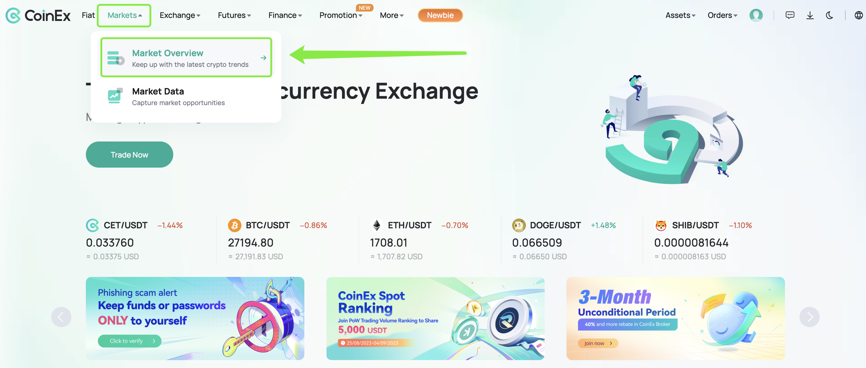 Introduction to Market Overview Page – CoinEx Help Center