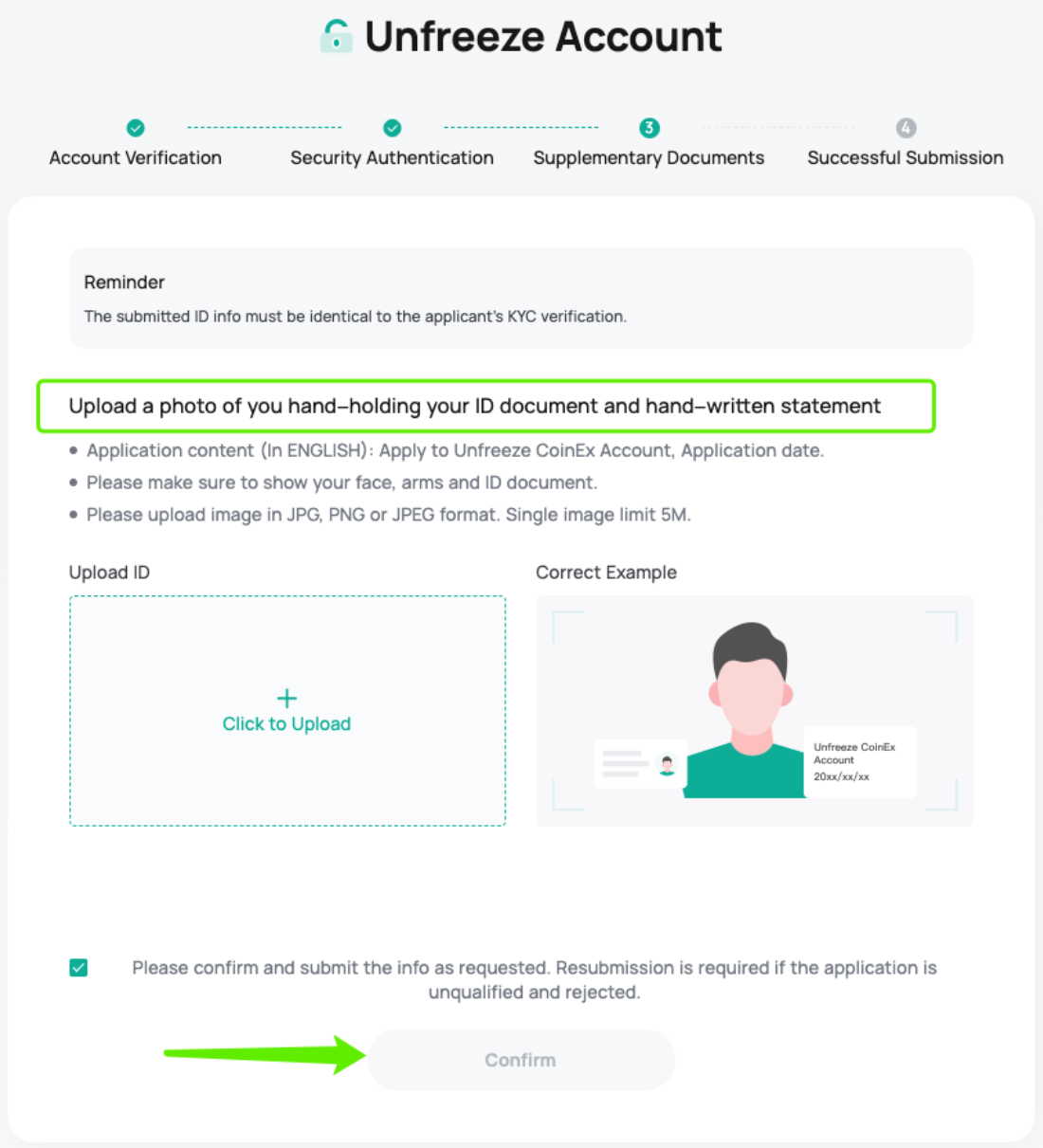 How to Unfreeze Account – CoinEx Help Center