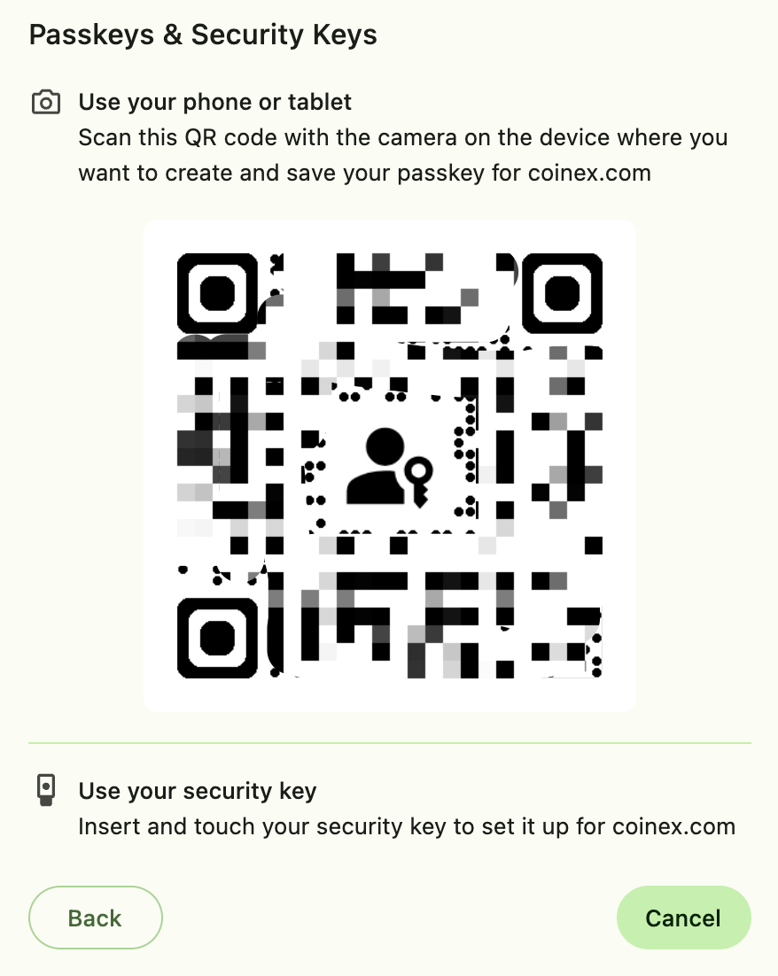 How to Set up Passkey – CoinEx Help Center