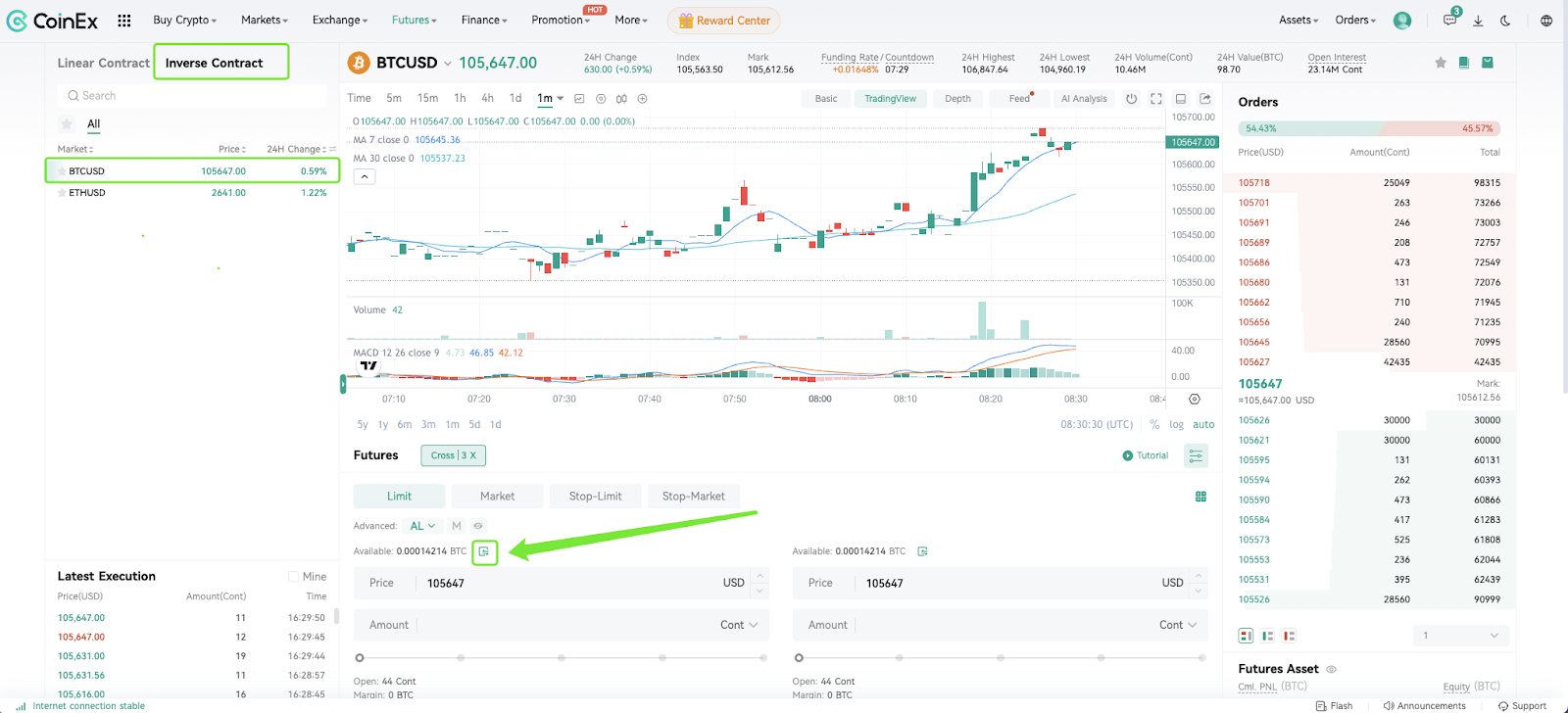 How to Buy Long in Inverse Futures Contracts (Web) – CoinEx Help Center