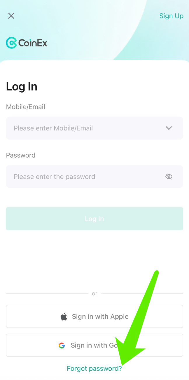 How to Reset Login Password (App) – CoinEx Help Center