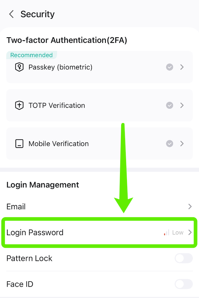 How to Reset Login Password (App) – CoinEx Help Center
