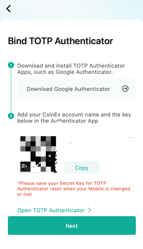 How to Reset / Change TOTP Authenticator (App) – CoinEx Help Center