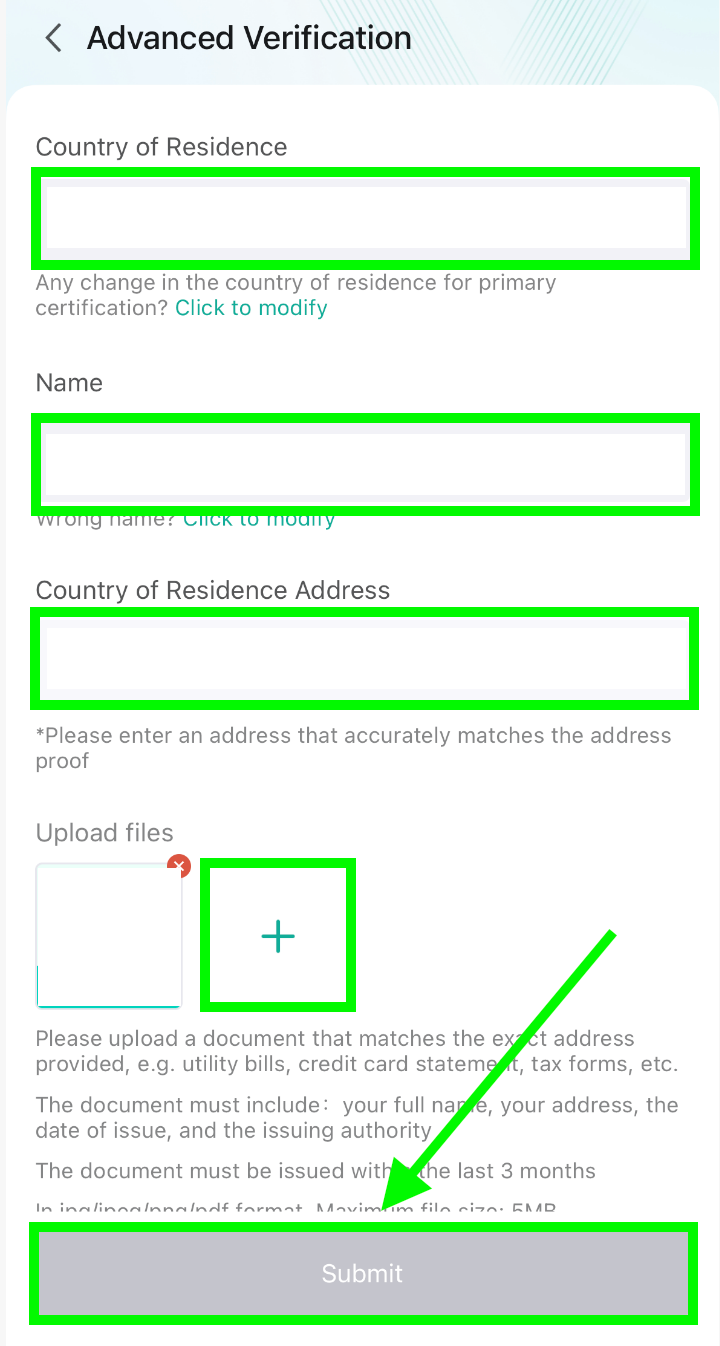 How to Complete Advanced ID Verification (App) – CoinEx Help Center