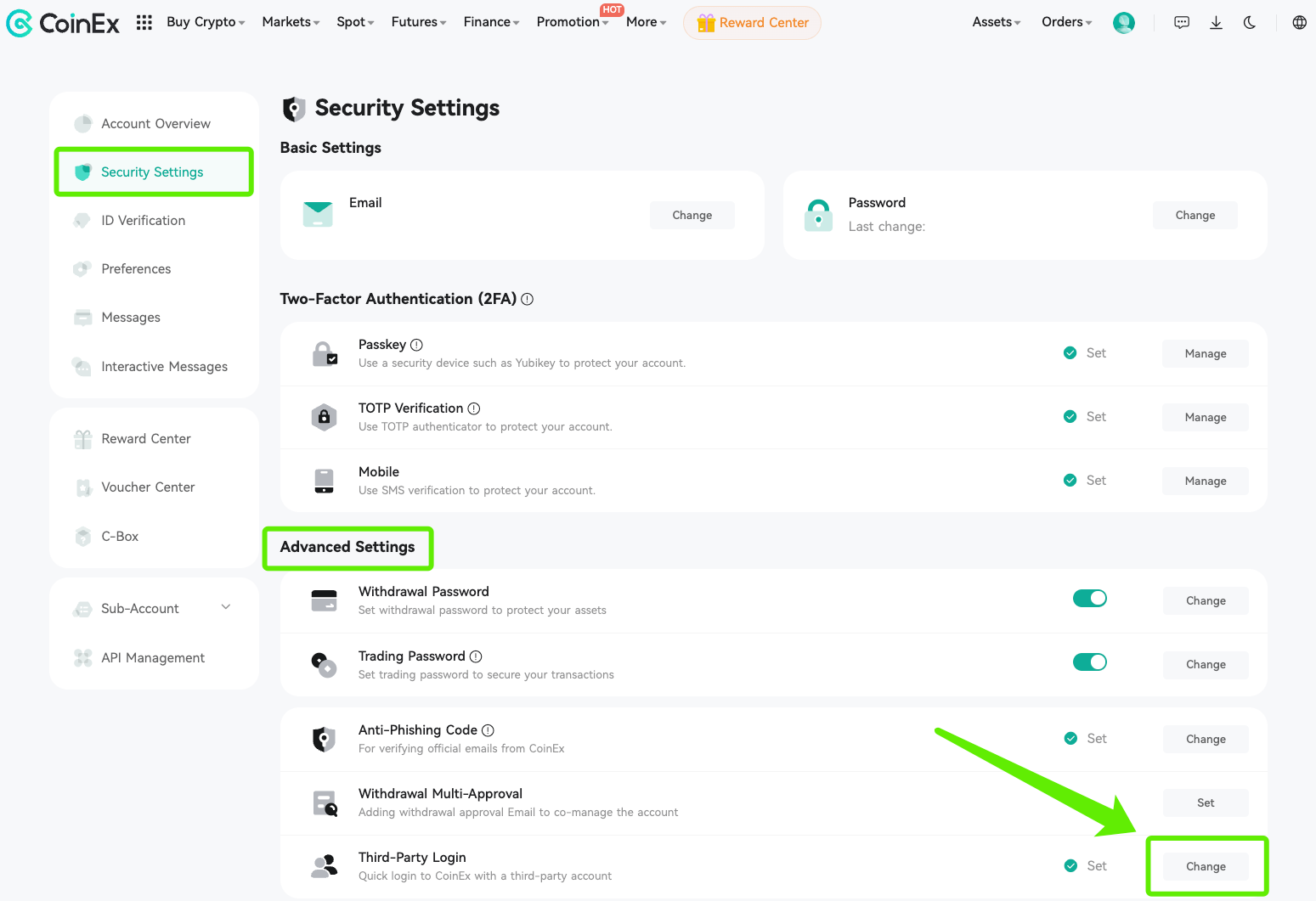 How to Bind / Unbind Apple Account (Web) – CoinEx Help Center